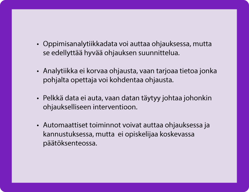 Ohjaus ja arviointi | Oppimisanalytiikka | Tampereen korkeakouluyhteisö