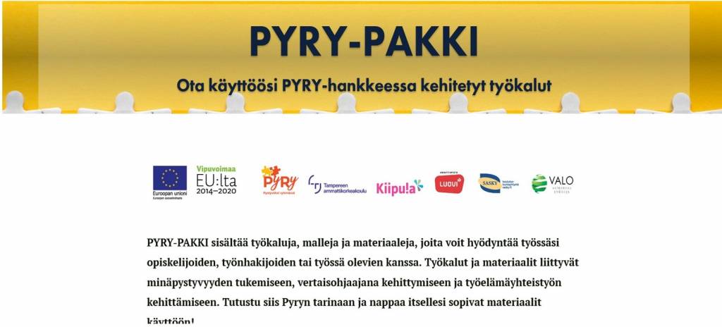 Ota PYRY-PAKKI käyttöön! | PYRY | Tampereen korkeakouluyhteisö