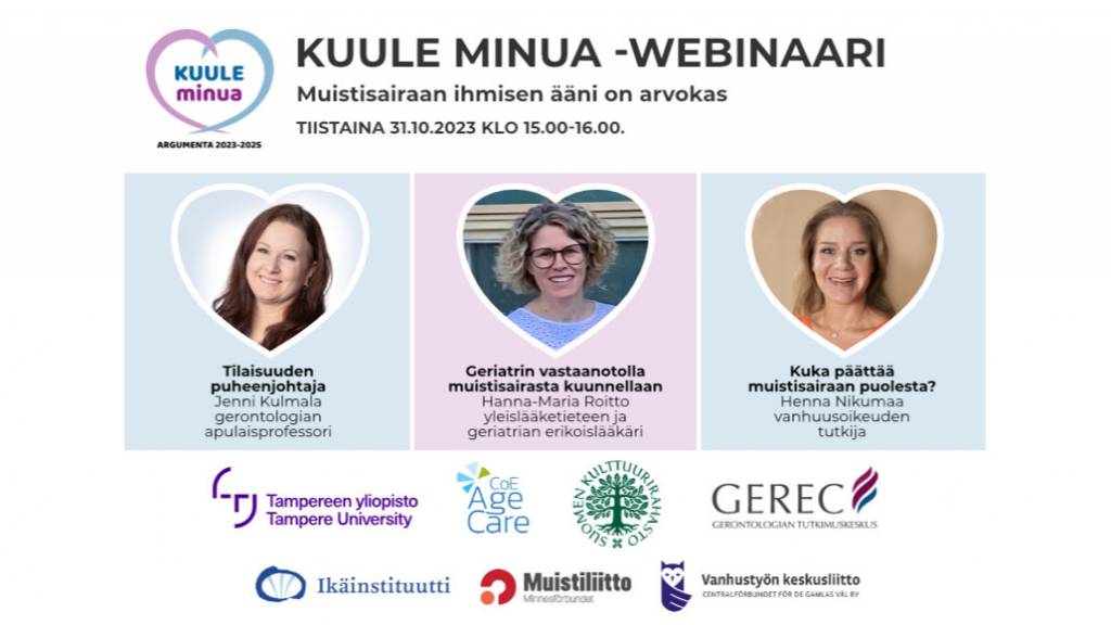 Kuule minua | Argumenta 2023-2025 | Tampereen korkeakouluyhteisö